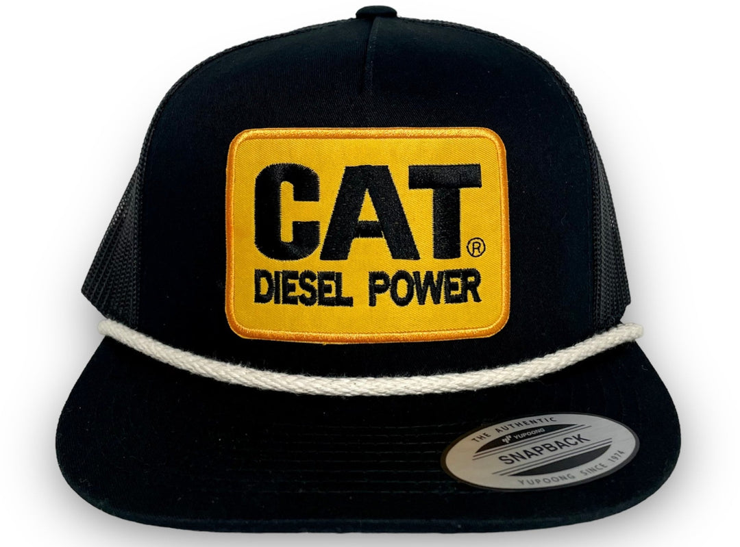 CAT Diesel Power x Black Trucker Hat | Whiskey Road Hat Company